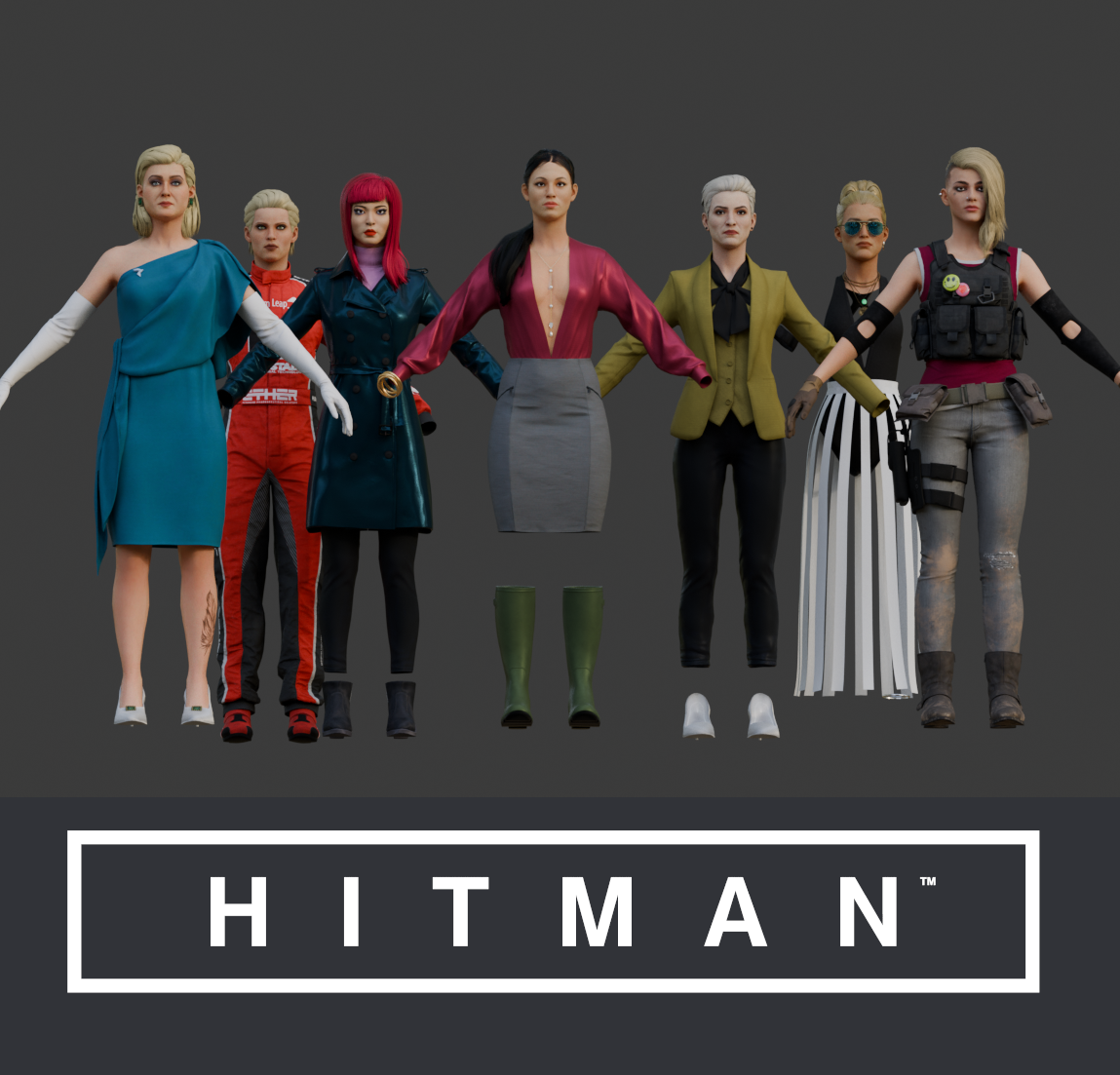 Open3DLab HITMAN 2 3 Female Characters