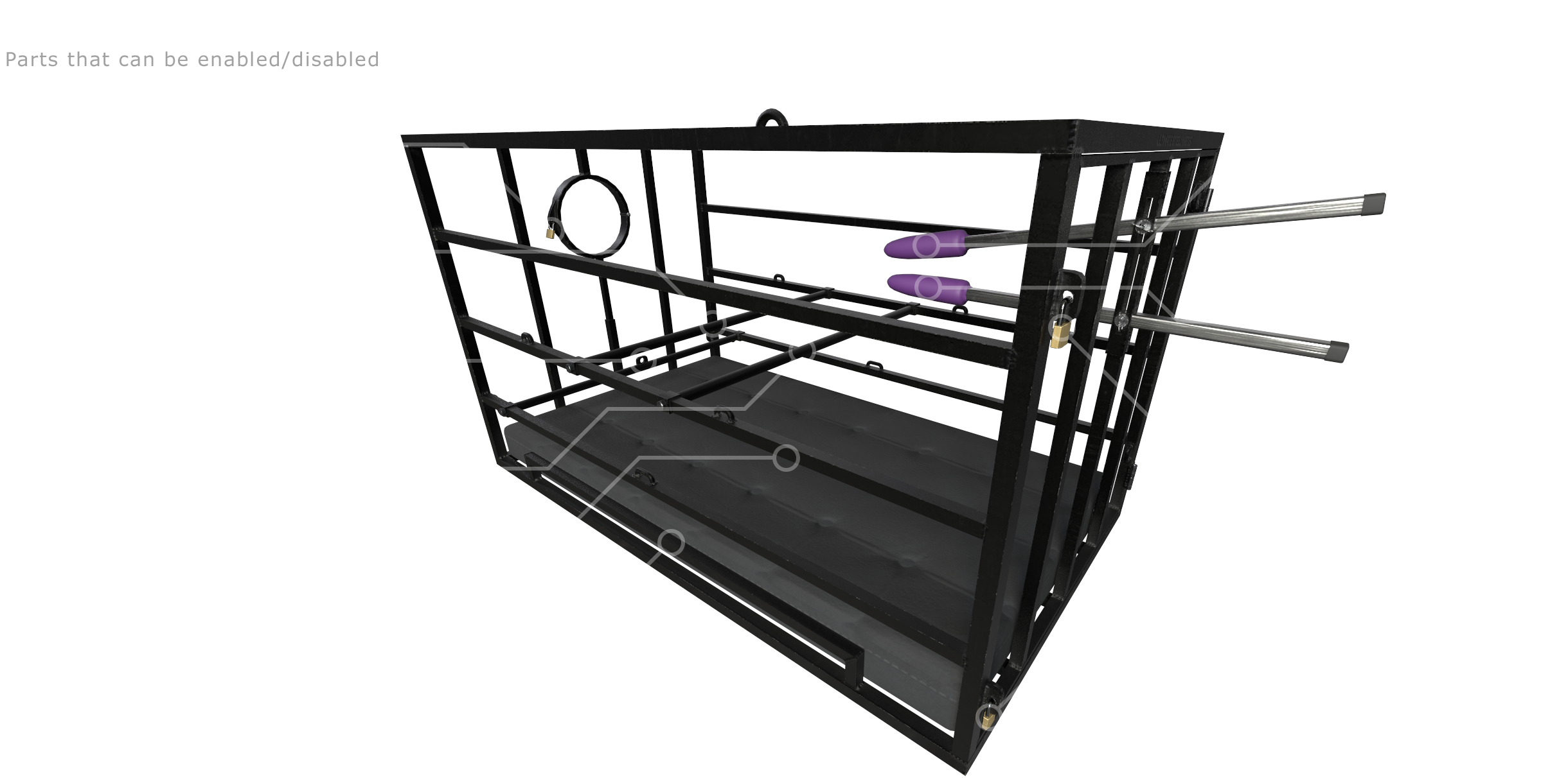 SFMLab • Steel Cage with Hooks and Toys