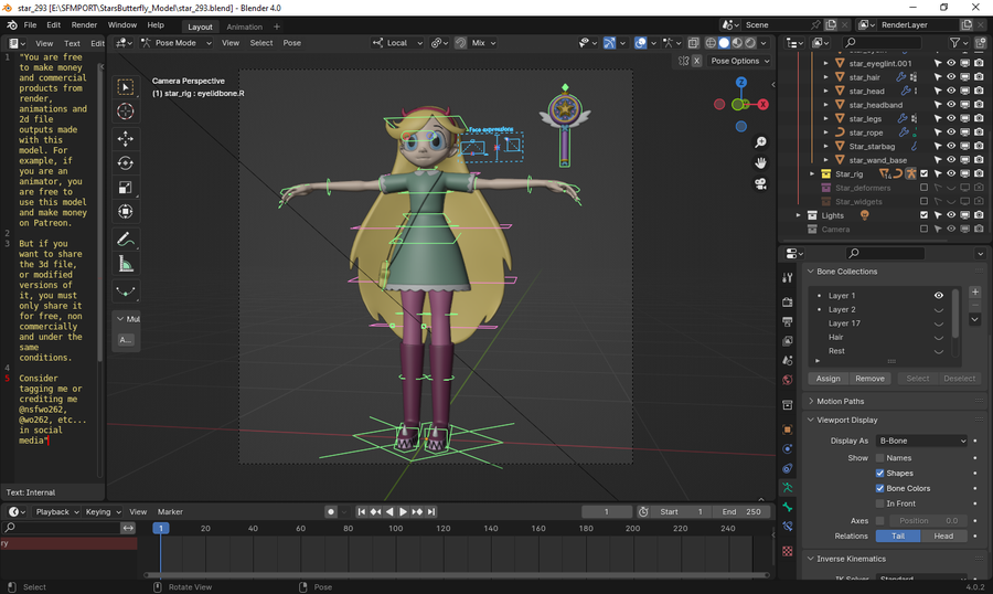 Open3DLab • Star Butterfly - Blender 2.9 - [Wo262/SVTFOE]